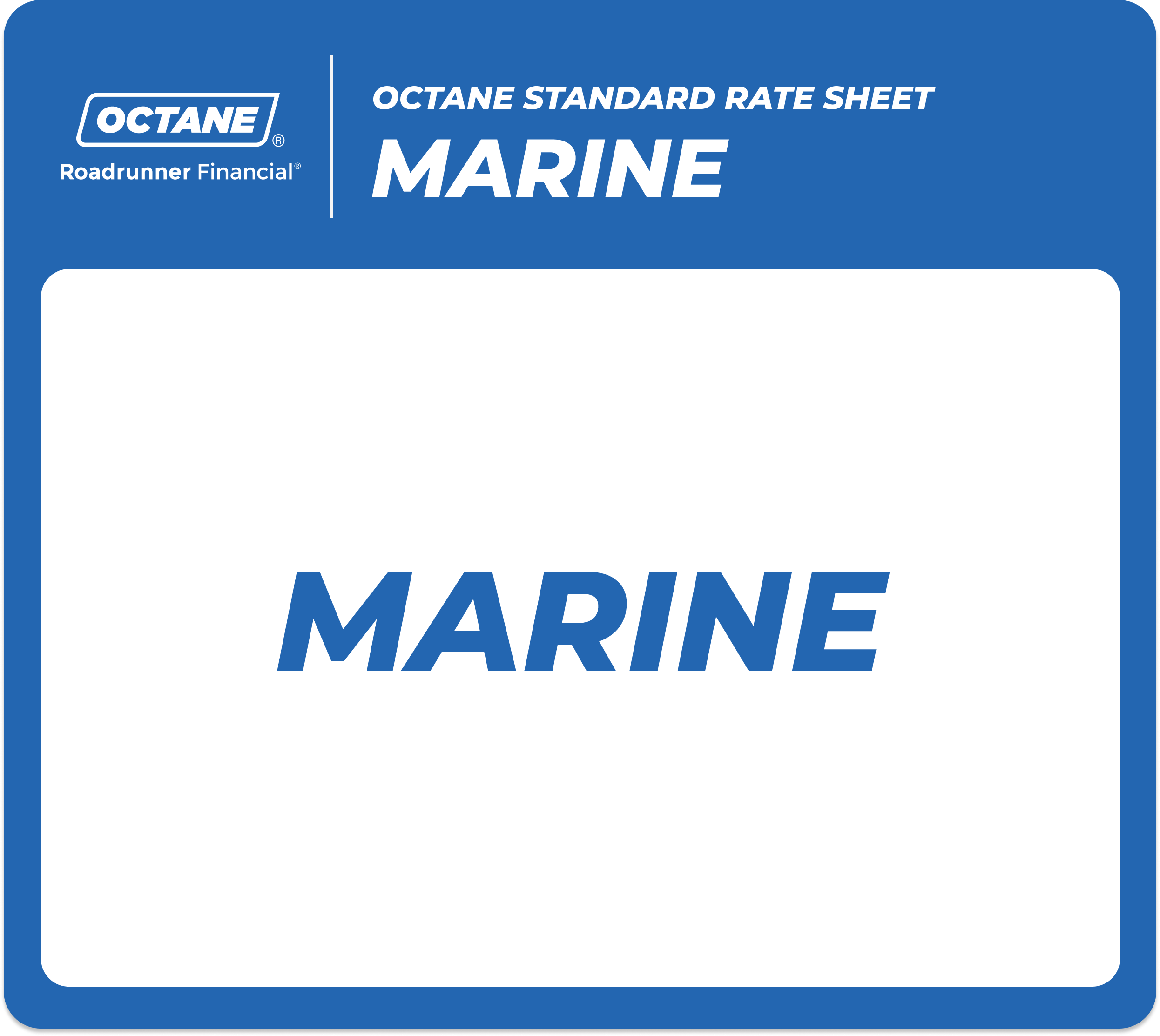 Octane All-In Rate Sheets